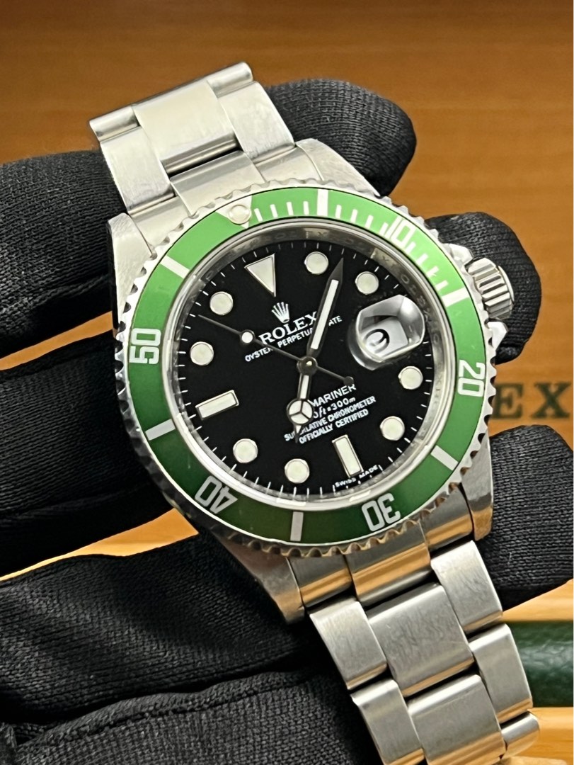 Full Set Kermit Rolex Submariner Date Ref. 16610LV Serial M, Luxury ...