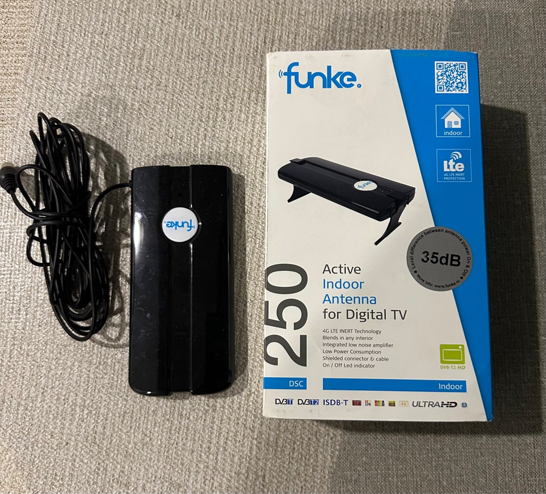 Funke Active Indoor Antenna For Digital TV, TV & Home Appliances, TV ...