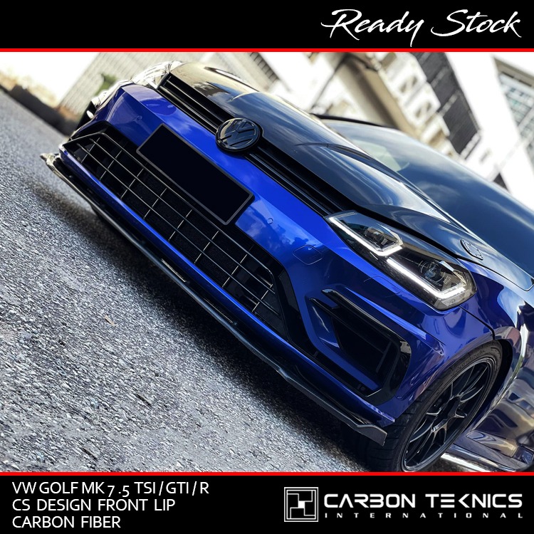 GOLF MK7.5 CARBON FIBER FRONT LIP TSI GTI R ALL MK7.5 CAN FIT. NOT ABT ...