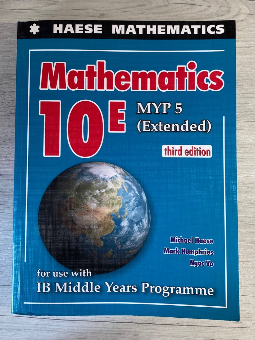 Haese Mathematics 10 (MYP 5 Extended) 3rd Edition, 興趣及遊戲, 書本 & 文具, 教科書 - Carousell