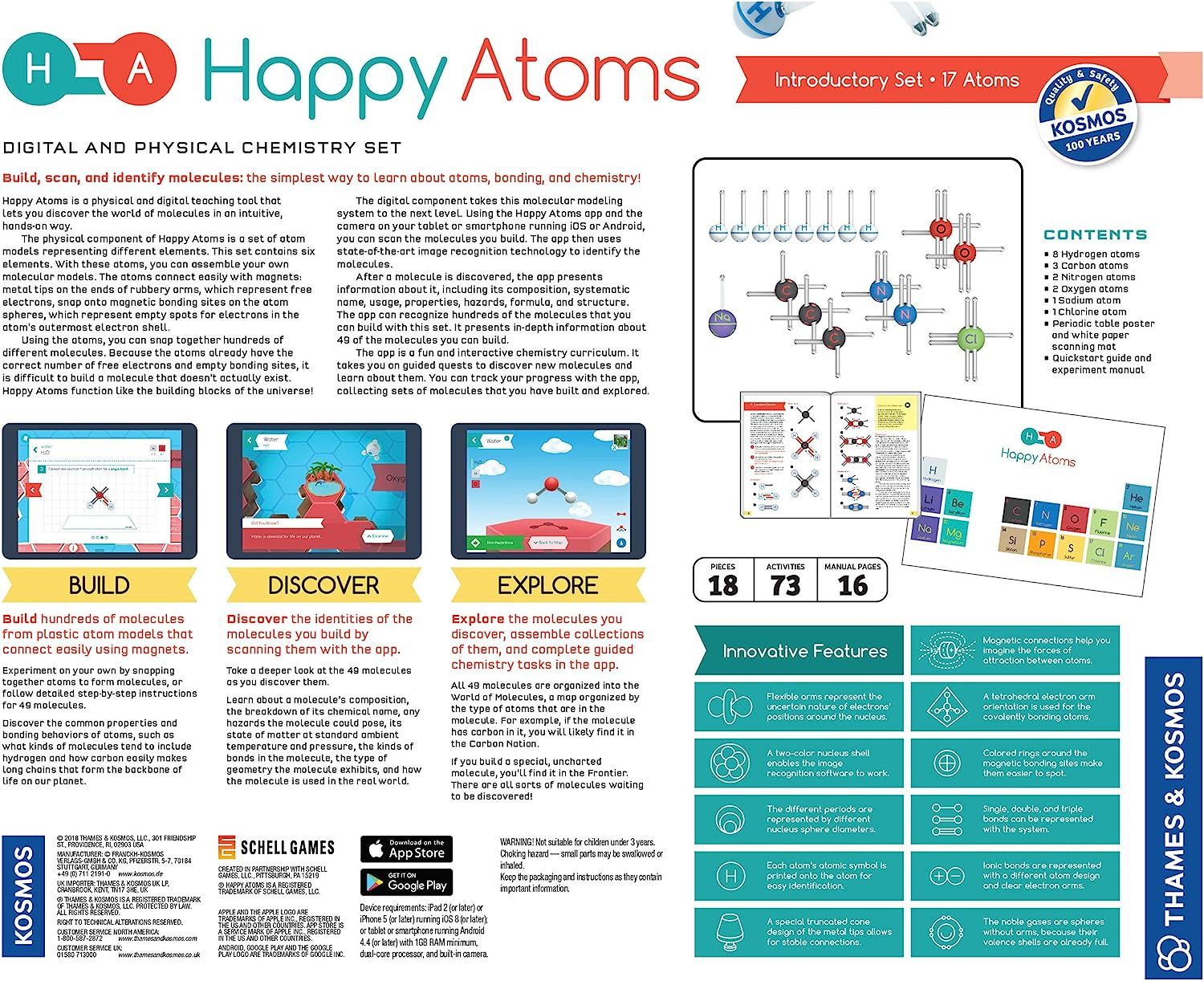 Happy Atoms Magnetic Molecular Modeling Introductory Set | Intro To ...