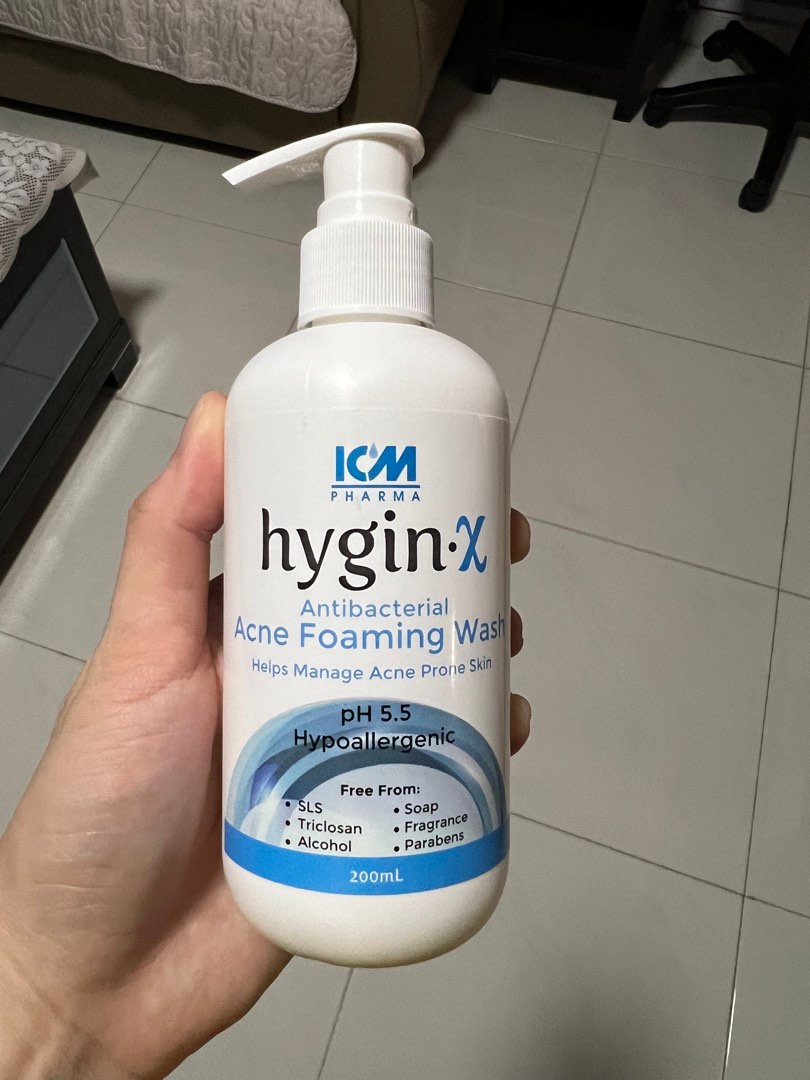 Hygin-X Antibacterial Acne Foaming Wash, Beauty & Personal Care, Face ...