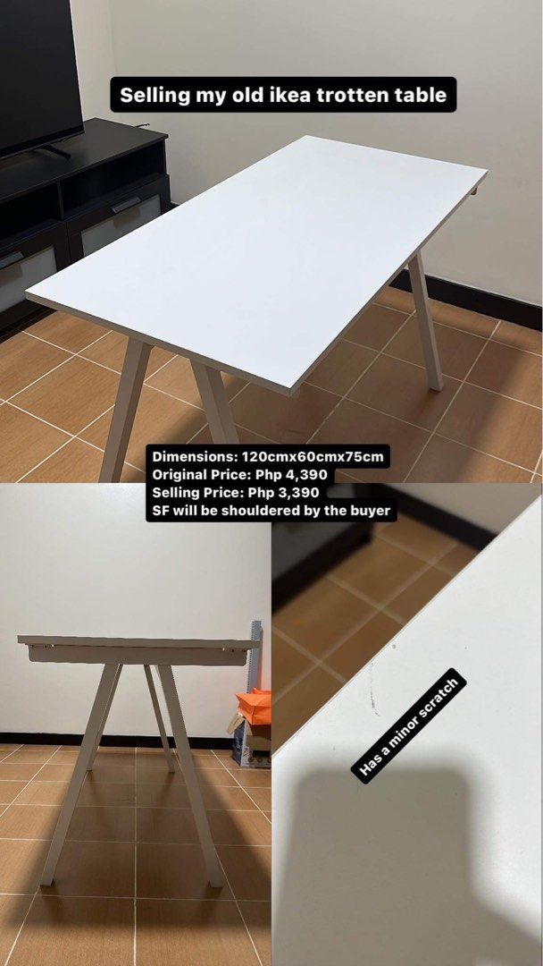 Ikea Trotten Table on Carousell