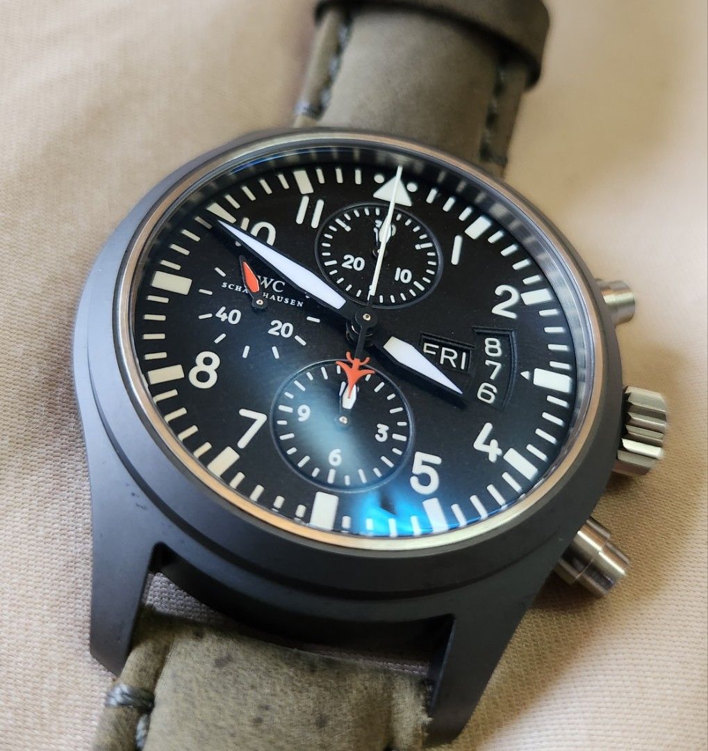 IWC PILOT'S CHRONOGRAPH TOP GUN, CERAMIC CASE, Model IW378901, FULL SET ...