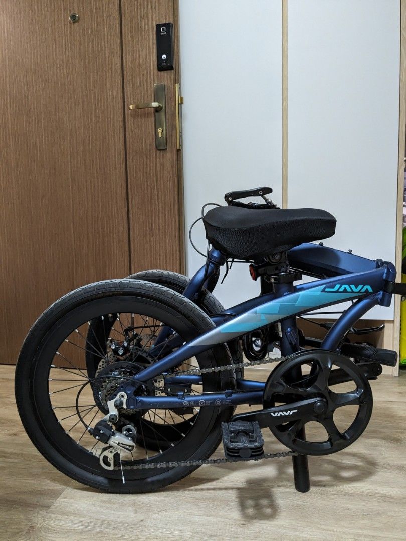 Java Zelo V2 Foldable Bicycle in Black and Blue, Sports Equipment ...