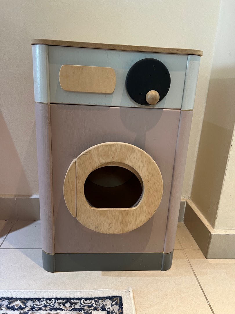 Kids wooden washing machine, Hobbies & Toys, Toys & Games on Carousell