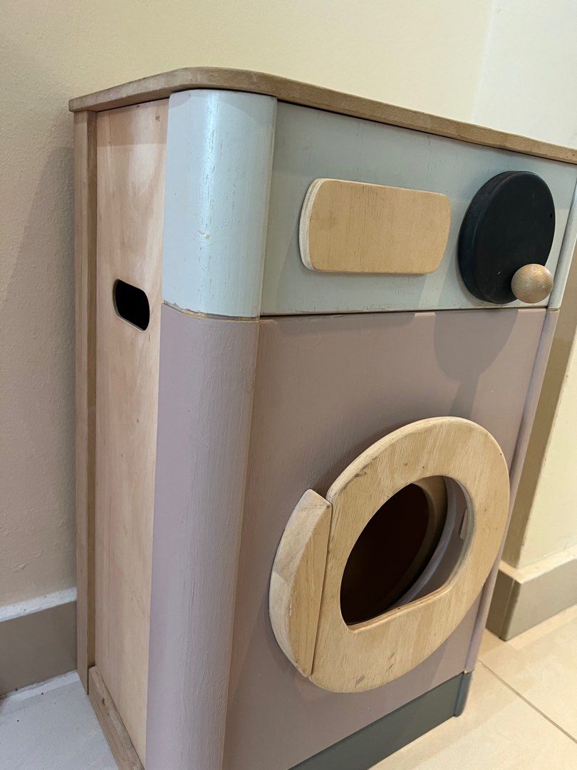 Kids wooden washing machine, Hobbies & Toys, Toys & Games on Carousell