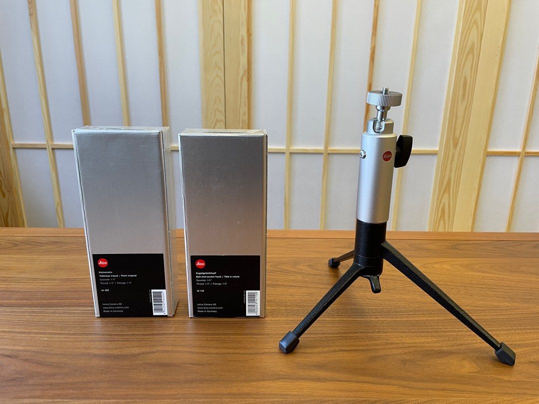 Leica Ball Socket Head & Tabletop Tripod Set 14100&14110, 攝影器材, 攝影配件, 腳 ...