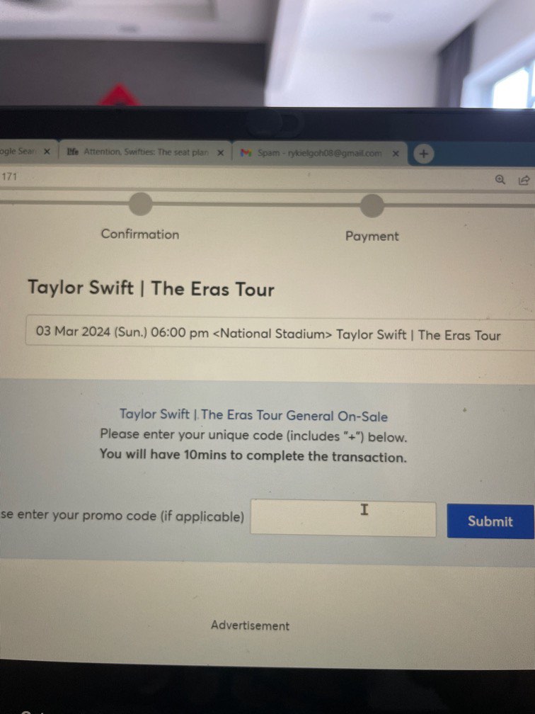 LF TAYLOR SWIFT ACCESS CODE, Tickets & Vouchers, Event Tickets on Carousell