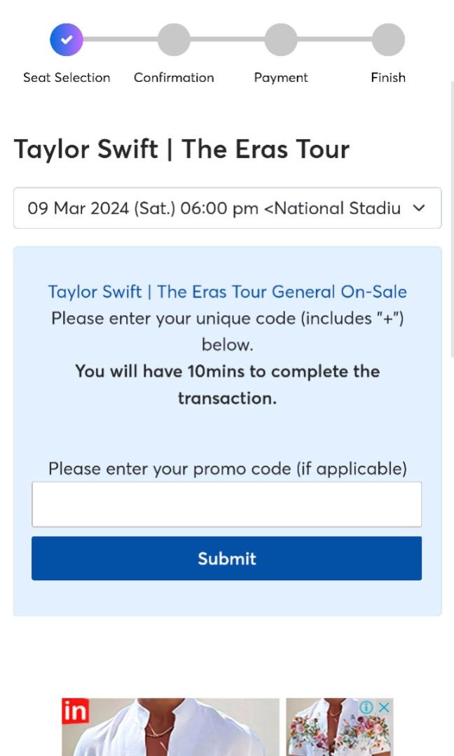 LF Taylor Swift Access code Urgent Alr in. Offer me, Tickets & Vouchers ...