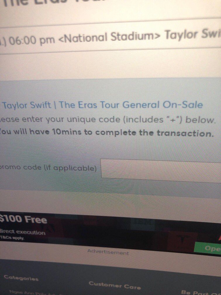 LF TAYLOR SWIFT ERAS TOUR ACCESS CODE, Tickets & Vouchers, Event ...