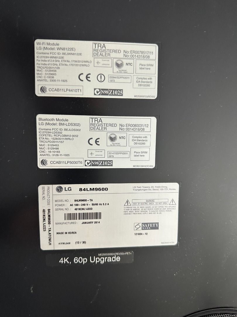 LG 84 inch UHD 4K TV 84LM9600 selling CHEAP, TV & Home Appliances, TV & Entertainment, TV on ...