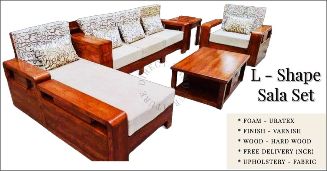L-Shape Sala Set, Furniture & Home Living, Furniture, Sofas on Carousell