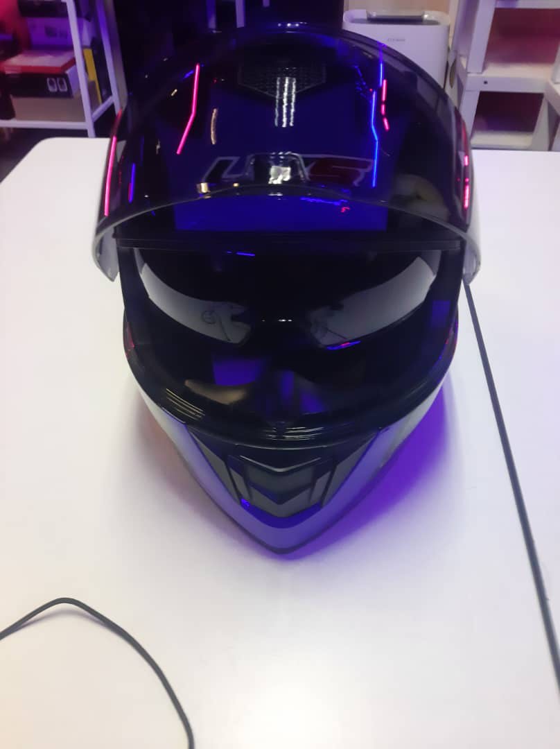 LVS Blue Racing Helmet, Motorbikes on Carousell