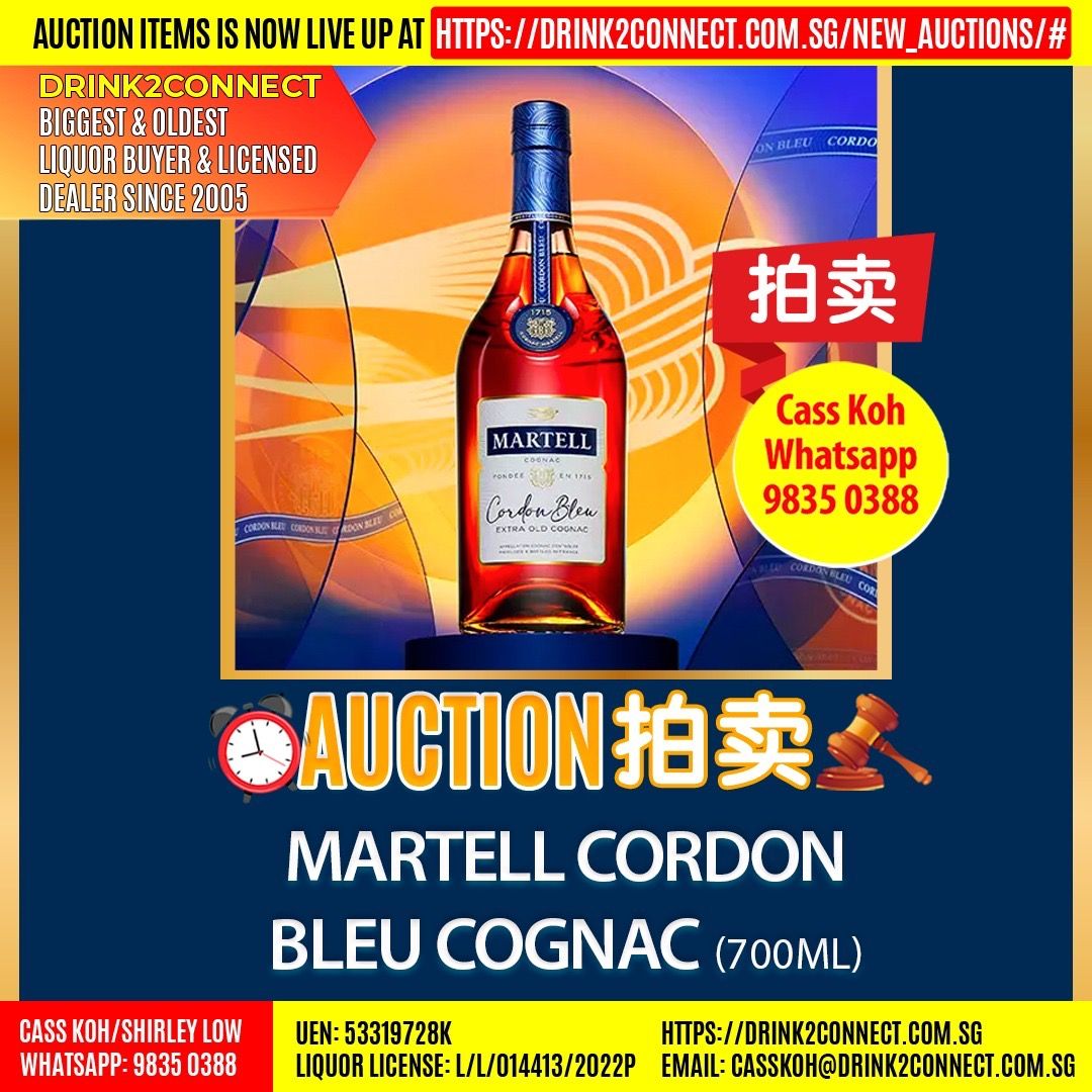 Martell Cordon Bleu Cognac, Liquor Sale, Food & Drinks, Alcoholic ...