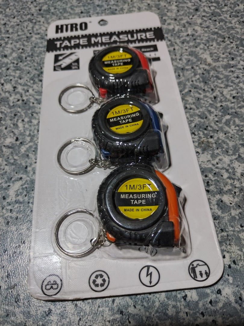 Measuring tape Keychains, Hobbies & Toys, Stationery & Craft, Craft ...