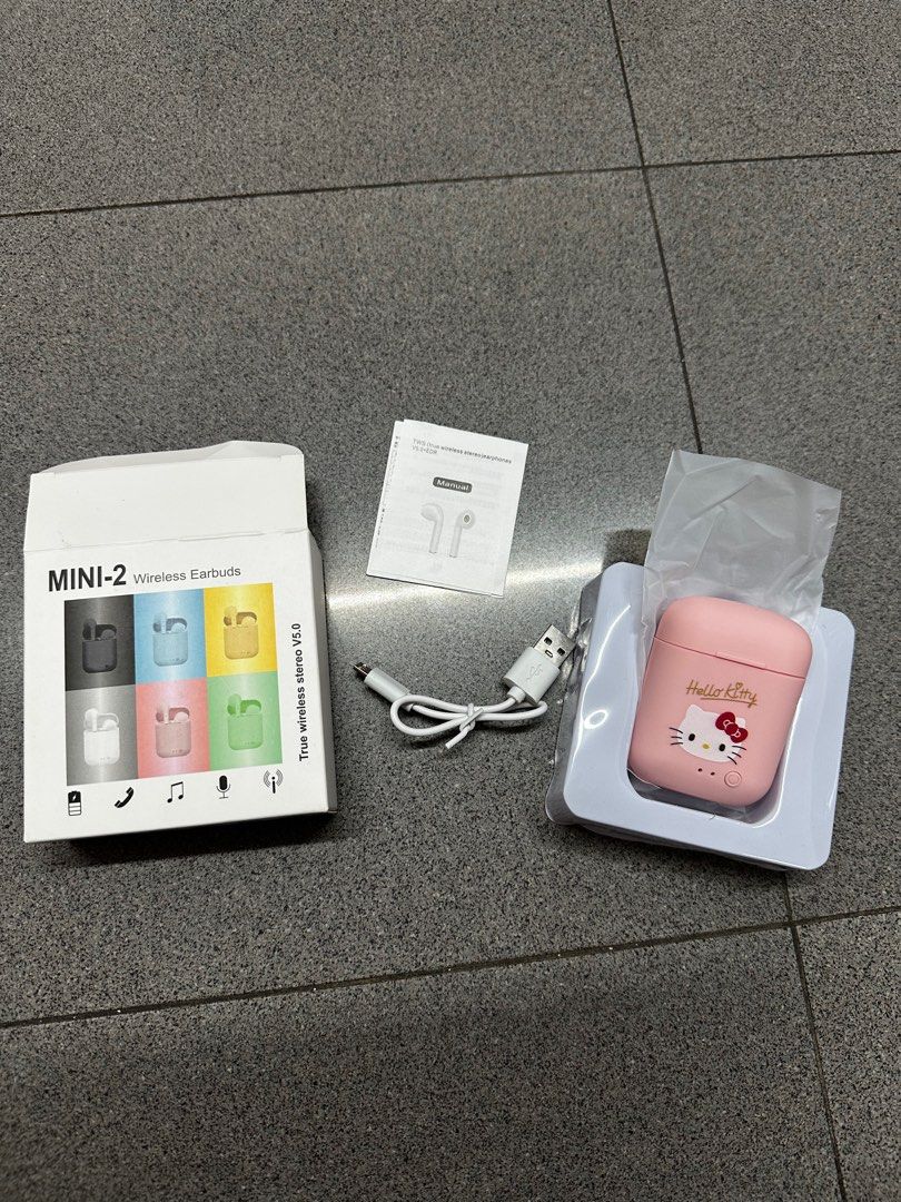 Mini -2 Wireless Earbuds_ hello kitty, Audio, Earphones on Carousell