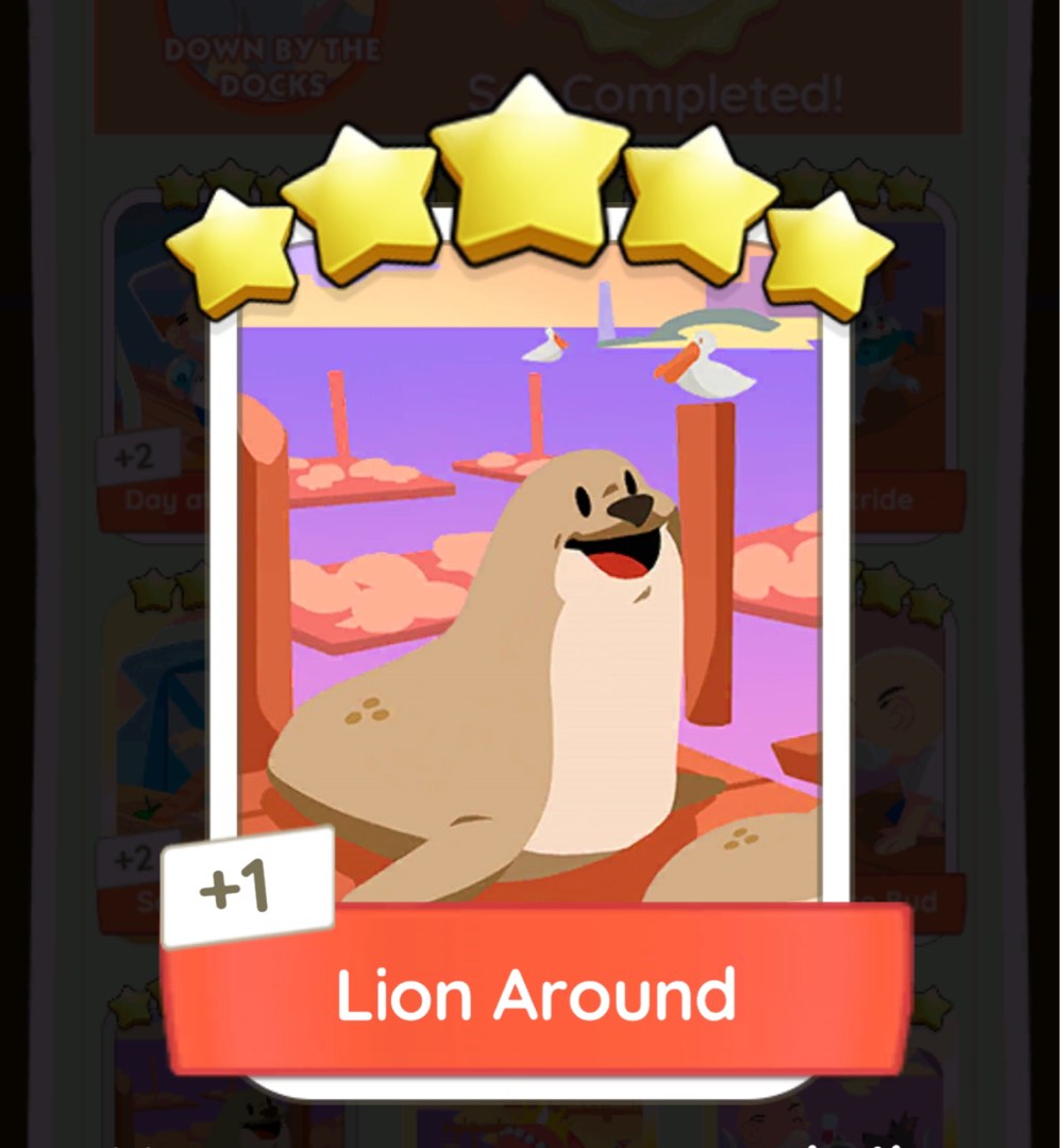 [Monopoly Go] 5 Stars - Lion Around, Video Gaming, Gaming Accessories ...