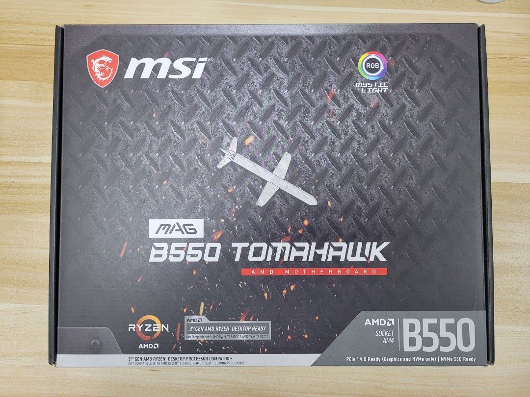 MSI MAG B550 TOMAHAWK ATX AM4 Motherboard - Ryzen 5000 series supported ...