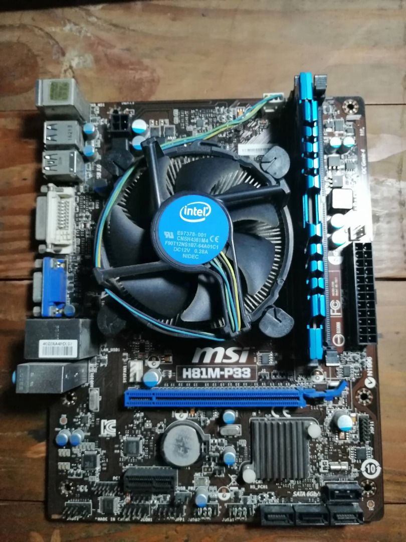 MSI H81-P33 Motherboard + i5 4460 CPU Bundle, Computers & Tech, Parts ...