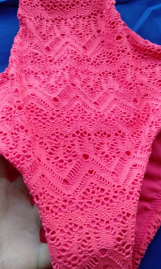 neon pink lace one piece swimsuit, Women's Fashion, Swimwear, Bikinis ...