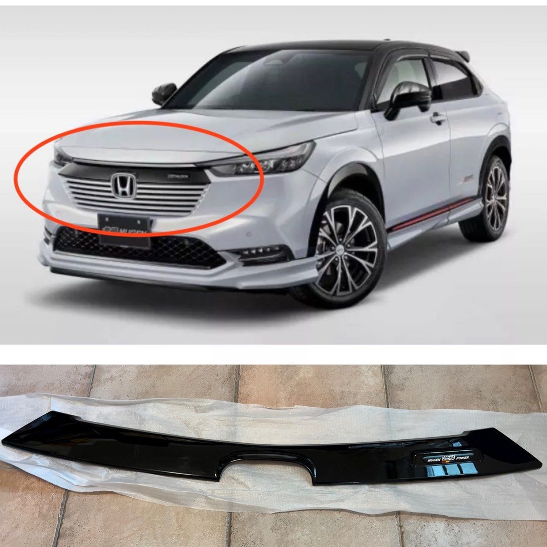 (NEW) Front Bumper Grill Honda HRV/RV3/RV5 2022 2023 Mugen Black, Car ...