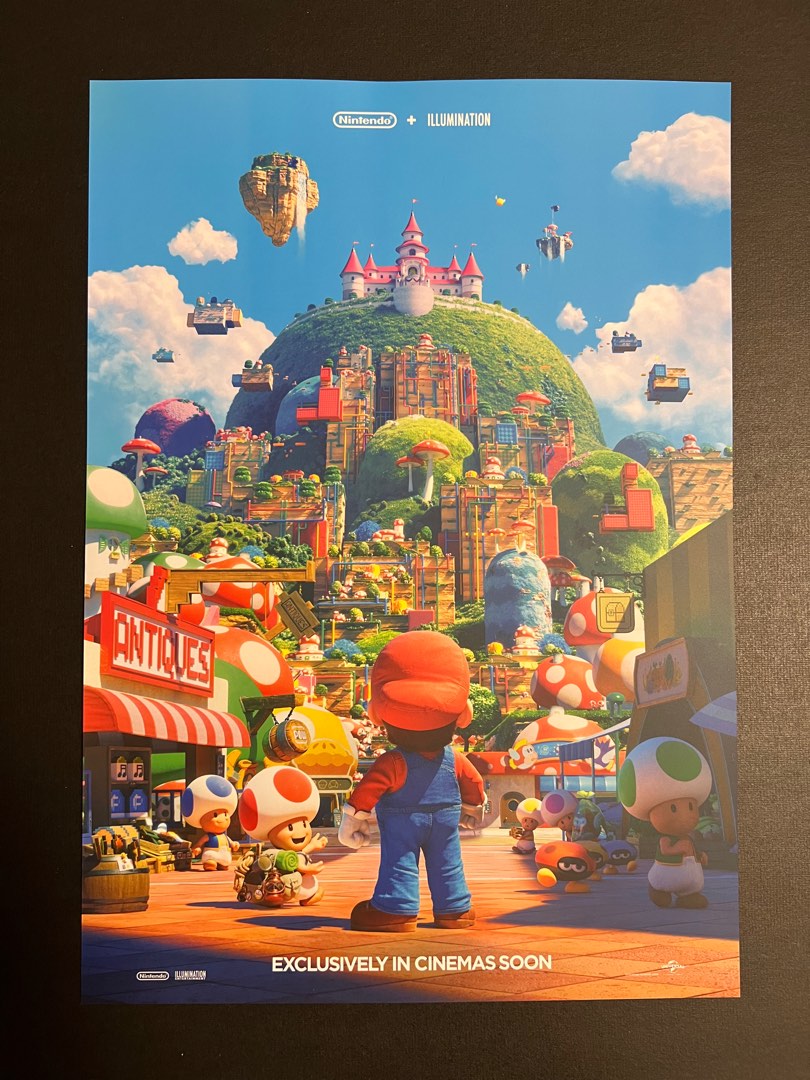 Nintendo + Illumination The Super Mario Bros Movie A3 Poster, 興趣及遊戲, 玩具 ...