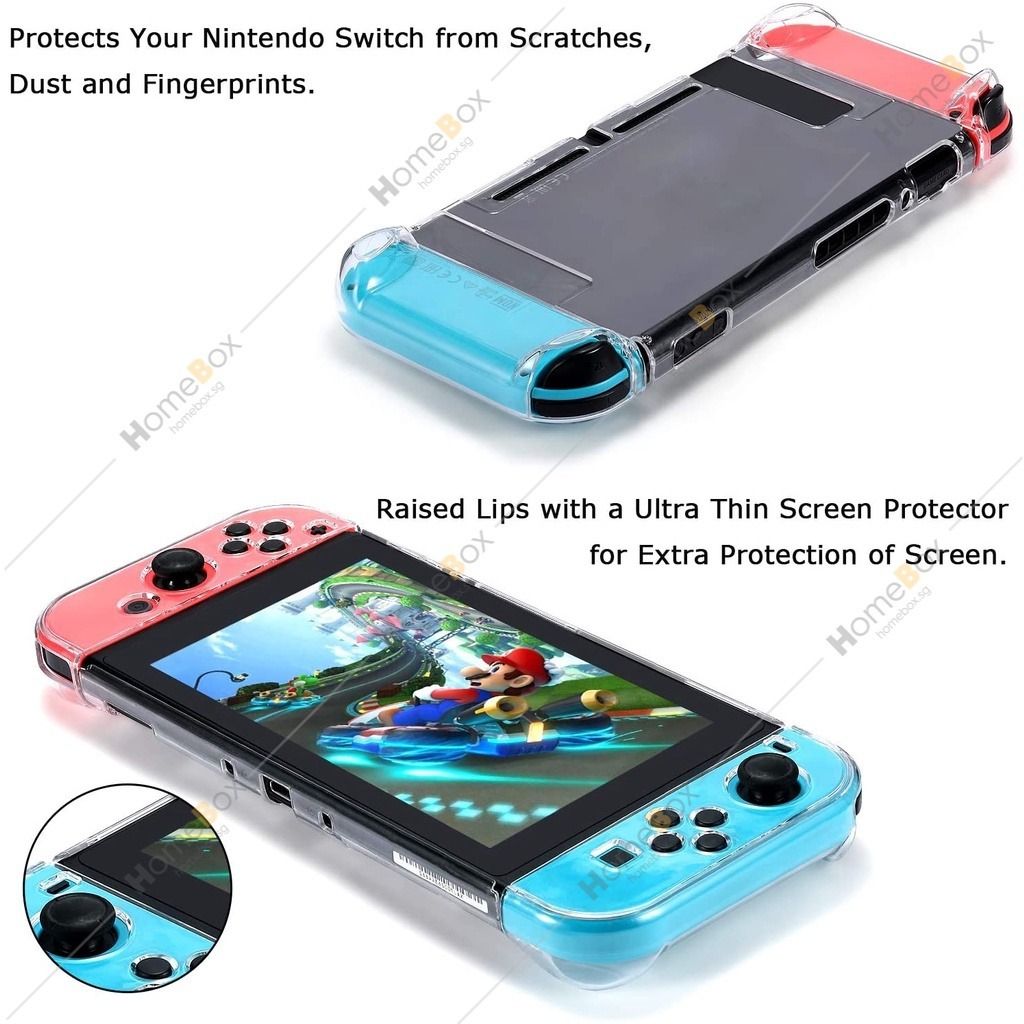 Nintendo Switch OLED Crystal Case Transparent Crystal Hard Shell Casing ...