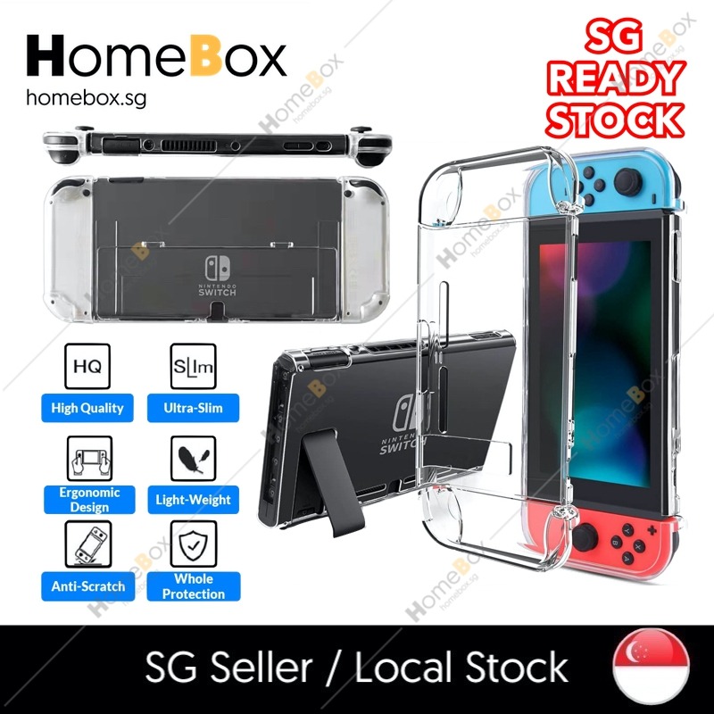 Nintendo Switch OLED Crystal Case Transparent Crystal Hard Shell Casing ...
