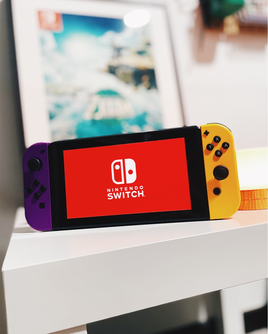 Nintendo Switch Gen 2 with Brand New Neon Purple and Orange Joycons ...