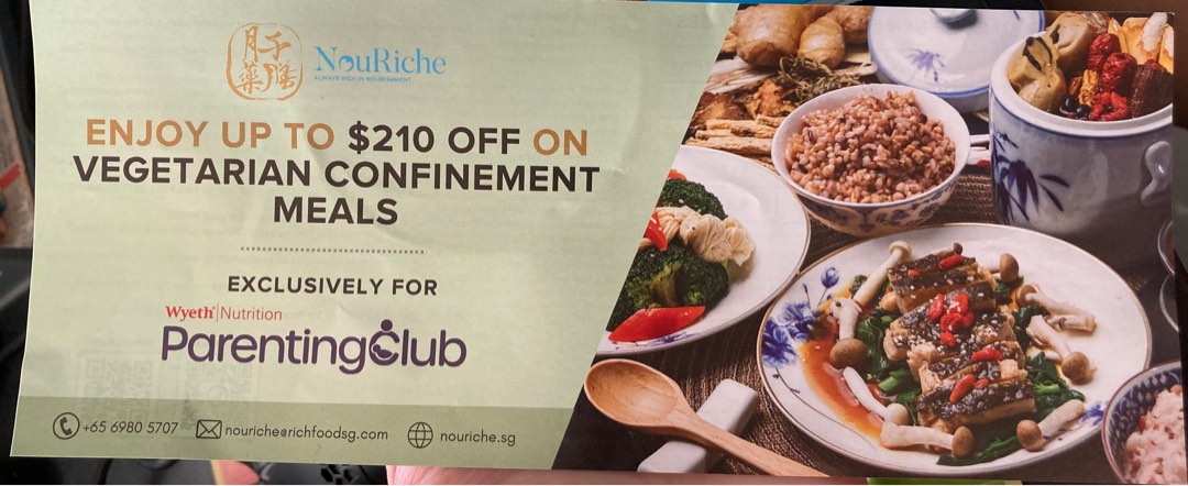 Nouriche vegetarian confinement meals voucher, Tickets & Vouchers ...