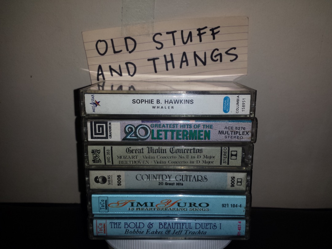 old cassette tapes 16 (SOPHIE B. HAWKINS, LETTERMEN, MOZART, BEETHOVEN, JIMI YURO, EAKES ...