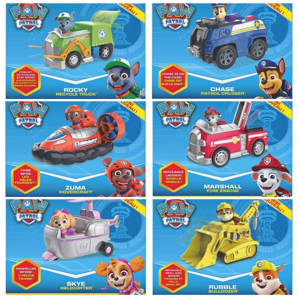 Paw Patrol Pup Chase, Skye, Marshall, Zuma, Rocky, Rubble, Everest ...
