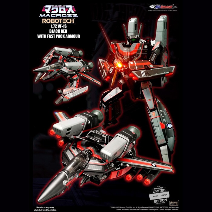 [PO] KitzConcept 1/72 Scale Veritech Fighters VF-1S Black Red with Fast ...
