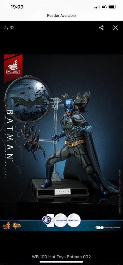 Ready stock Hot Toys WB 100 WB100 Disney 100 Batman 1/6th Scale ...