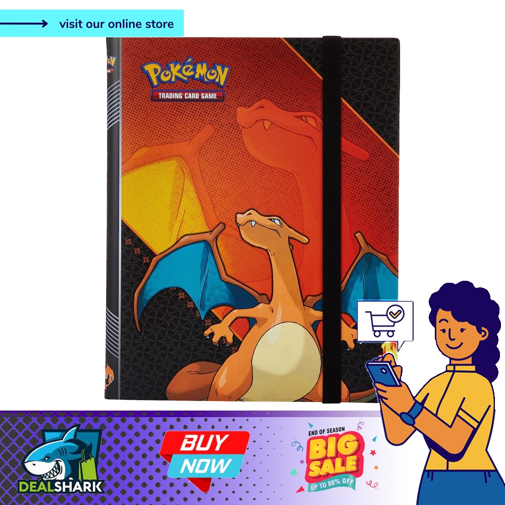 Pokemon: Charizard 9-Pocket PRO Binder (Binder), Hobbies & Toys, Toys ...