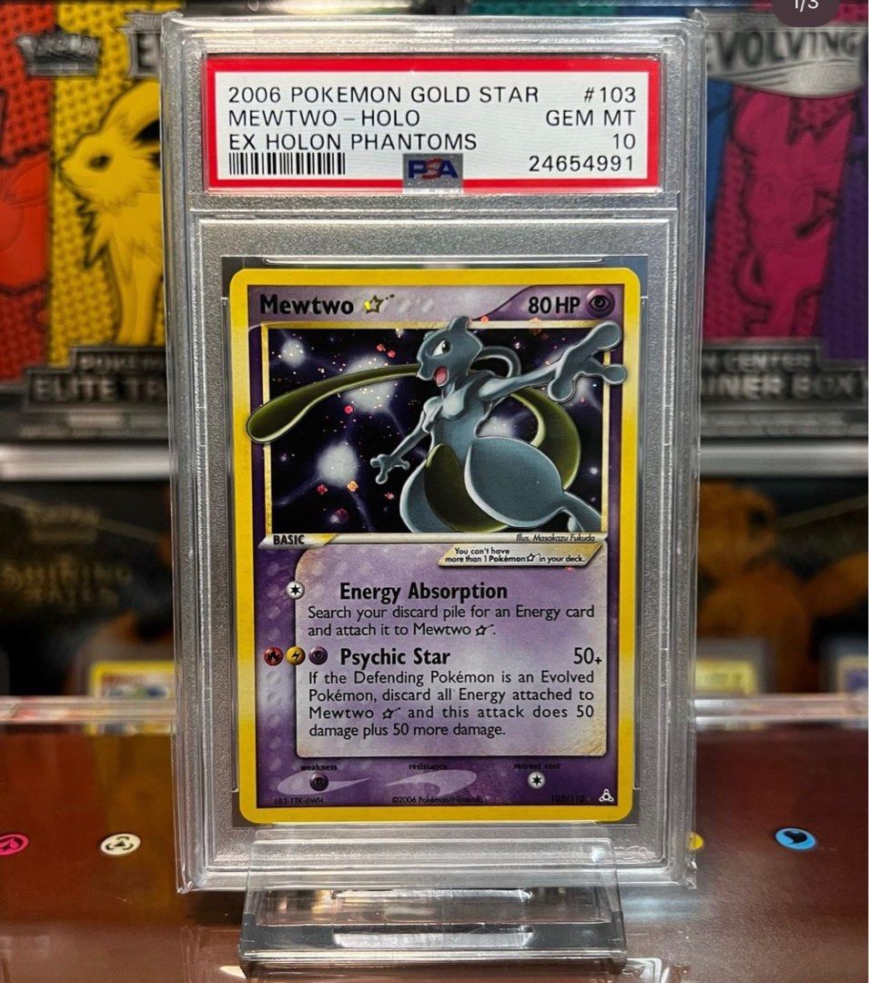 Pokemon Mewtwo Gold Star PSA 10, Hobbies & Toys, Toys & Games on Carousell