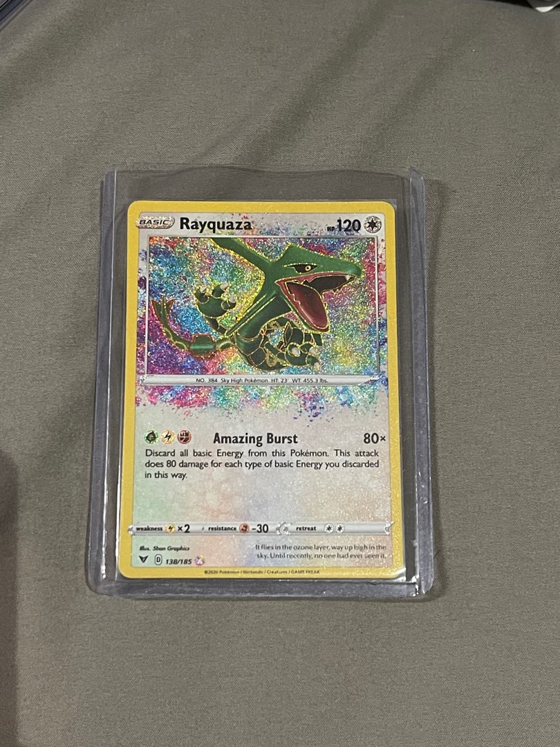 Pokémon TCG - Rayquaza Amazing Rare 138/185, Hobbies & Toys, Toys ...
