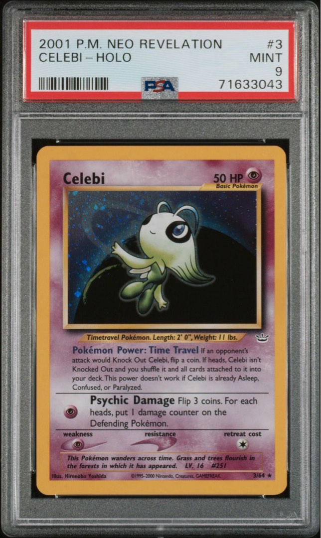 PSA 9 Pokémon Celebi 3/64 Neo Revelation, Hobbies & Toys, Toys & Games ...