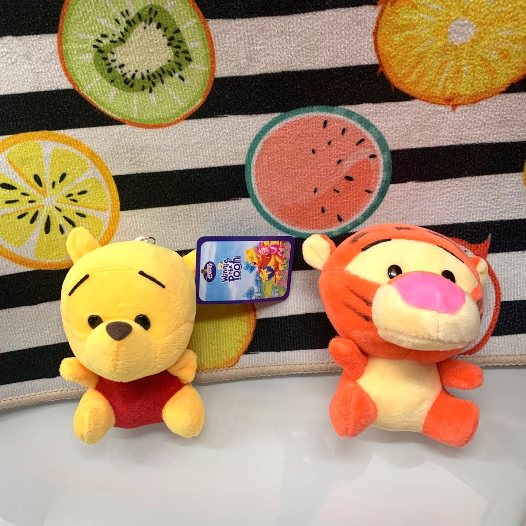 Pooh Stuffed Toy Key Chain , Babies & Kids, Infant Playtime on Carousell