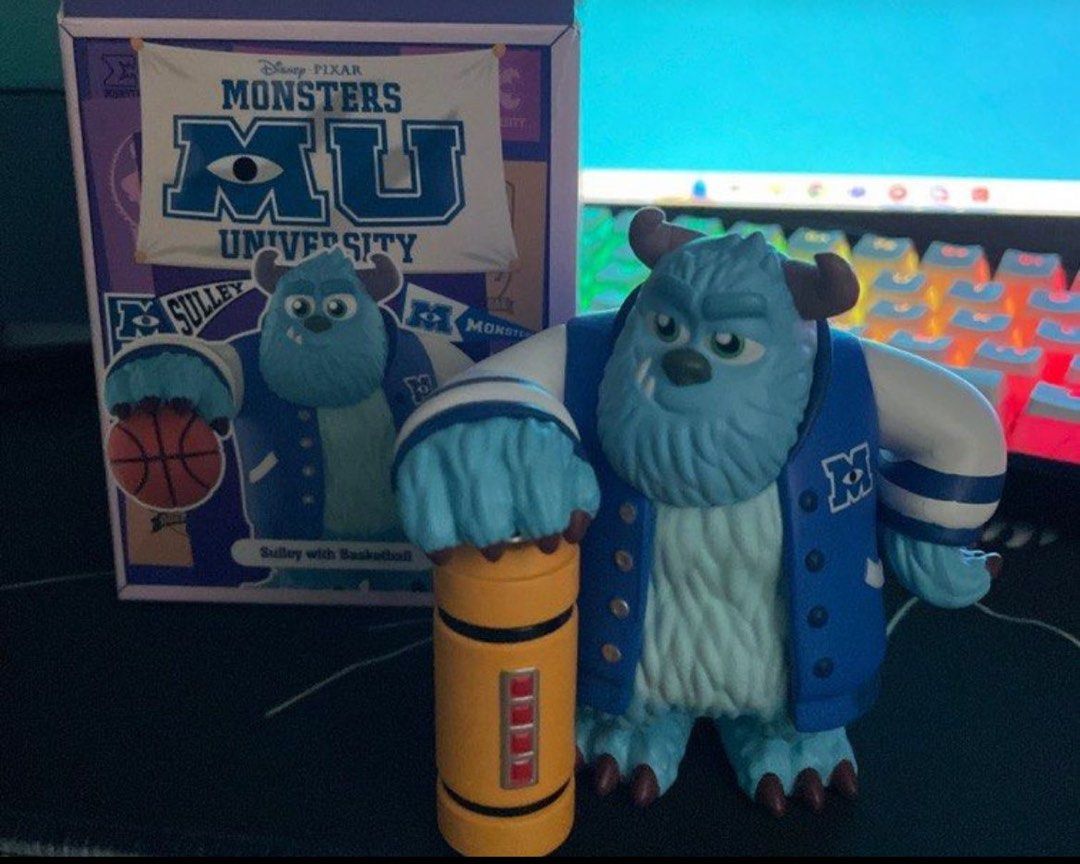Popmart Monsters University Sulley with Scream Cannister, Hobbies ...