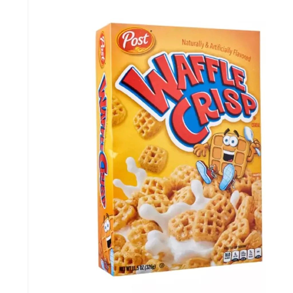 Post waffle crisp breakfast cereal maple syrup flavored waffle biscuit ...