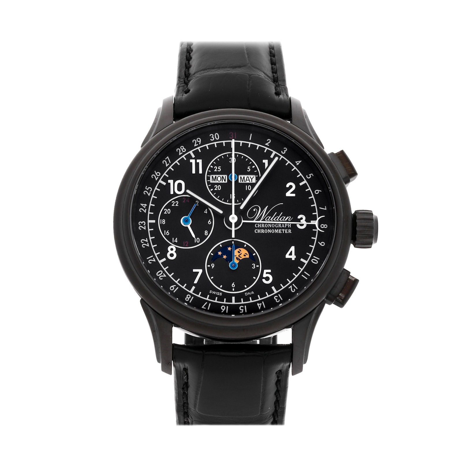 Pre-Owned Waldan Chronograph Chronometer 3986S-2, Luxury, Watches on ...