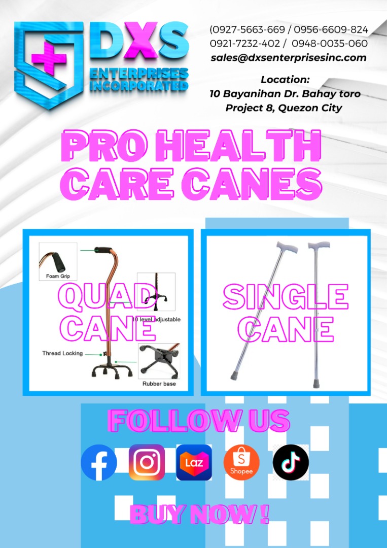 PRO HEALTH CARE QUAD CANE AND SINGLE CANES FOR OLDER, Health ...