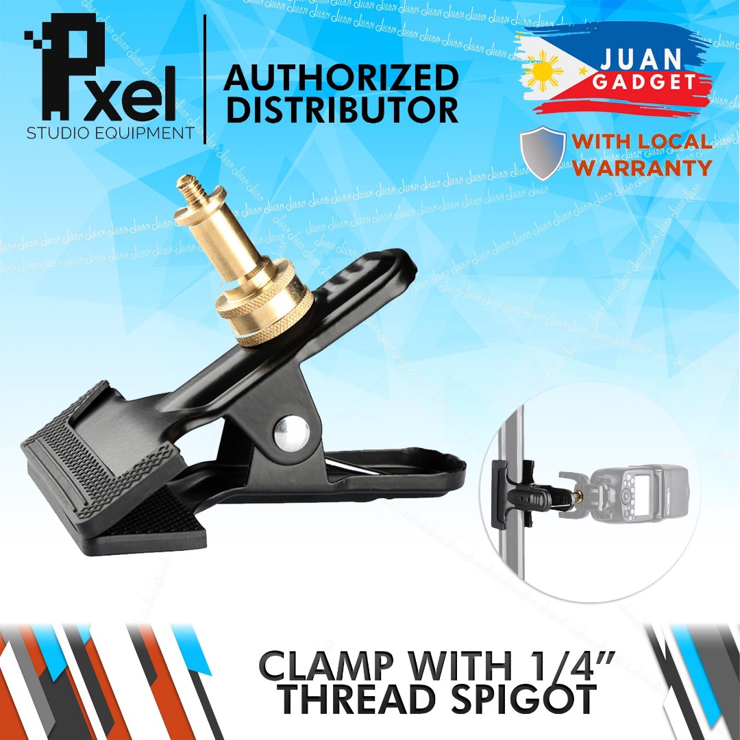 Pxel AA-CT4 Heavy Duty Metal 1/4" Camera Clip Clamp Flash Reflector ...