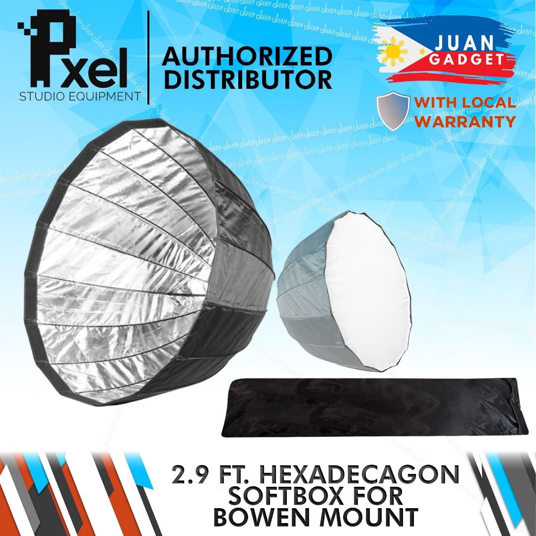 Pxel Portable 90cm Hexadecagon Photo Studio Softbox Parabolic Bowens ...