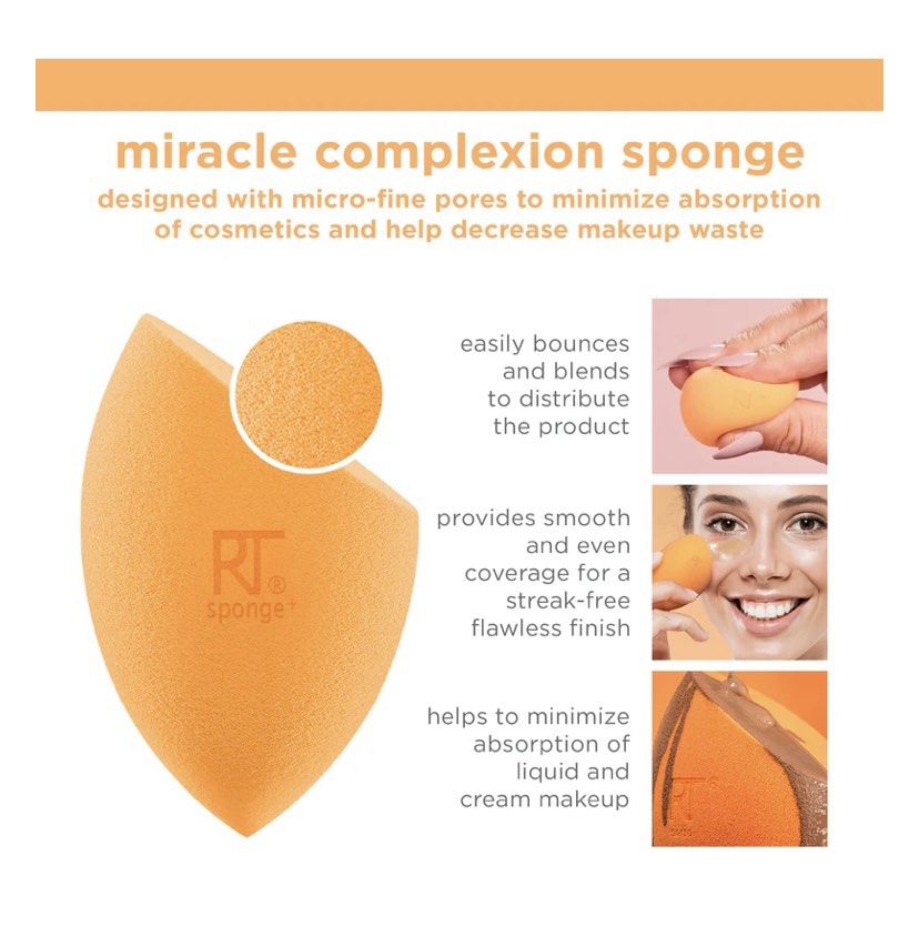 Real Technique Miracle Complexion Sponge, Beauty & Personal Care, Face ...