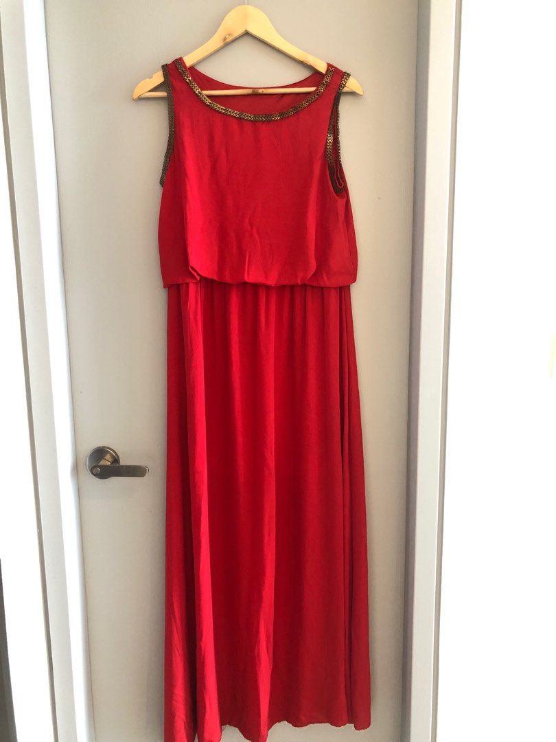Red Chilli Maxi Dress, Women's Fashion, Dresses & Sets, Dresses on ...