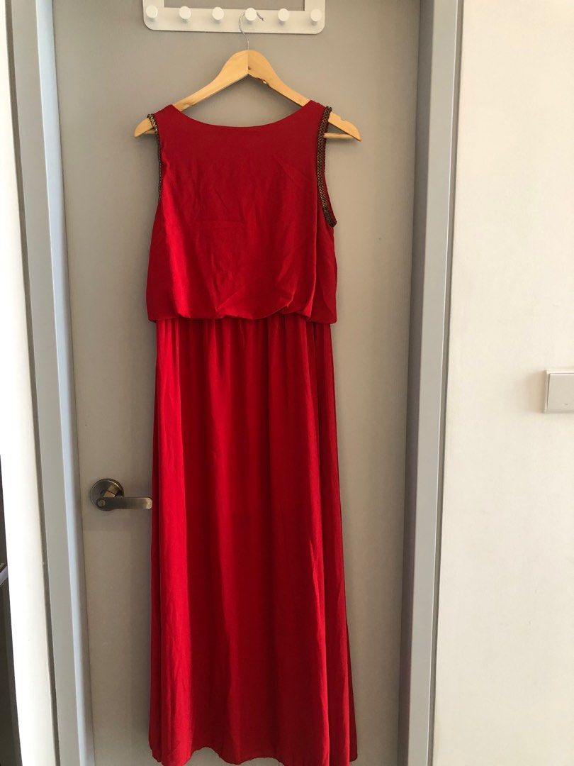 Red Chilli Maxi Dress, Women's Fashion, Dresses & Sets, Dresses on ...