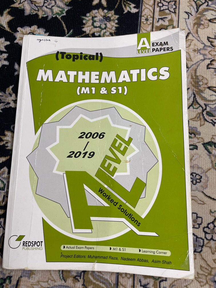 Redspot A Level Mathematics Mechanics (M1) and Statistics (S1), Hobbies ...
